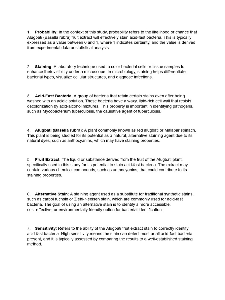 Definition of Terms | PDF