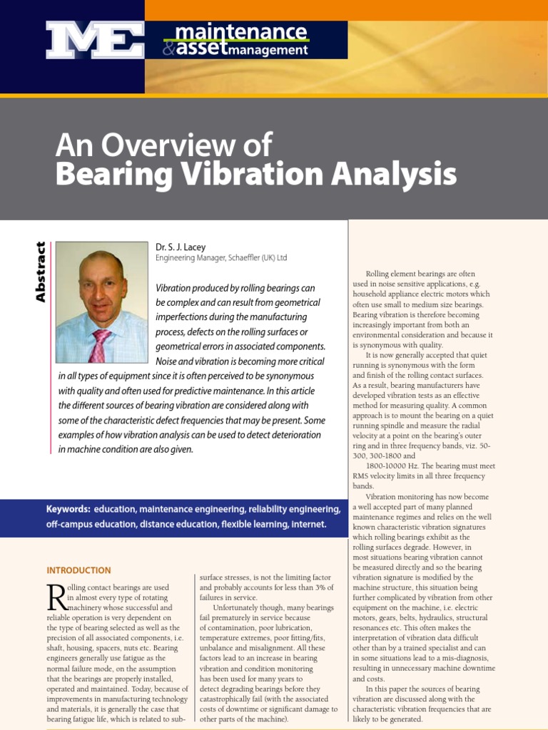 Bearing Vibration Analysis Guide | PDF | Bearing (Mechanical ...