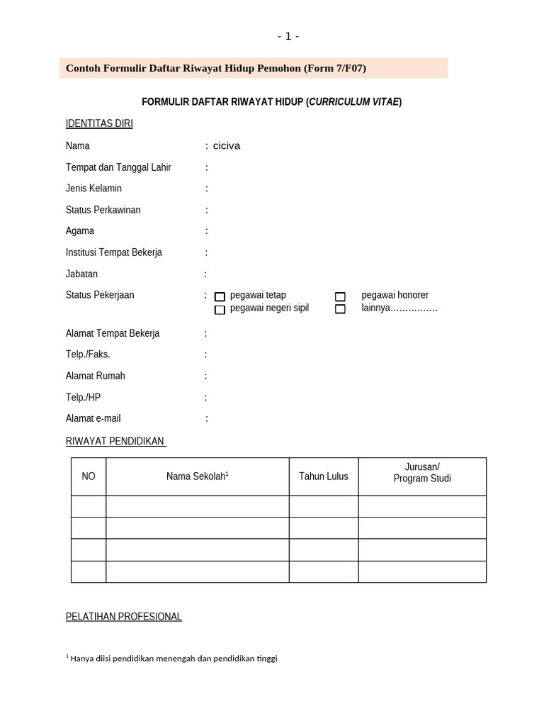 Formulir_Daftar_ | PDF