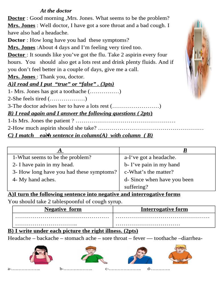 2MS __ Second Term Exam ___ Health Problem __ by Teacher Daisy Miller 2018 | PDF | Clinical ...