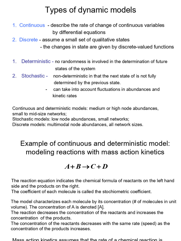 Dynamic Models: Types and Examples | PDF | Reaction Rate | Chemical ...