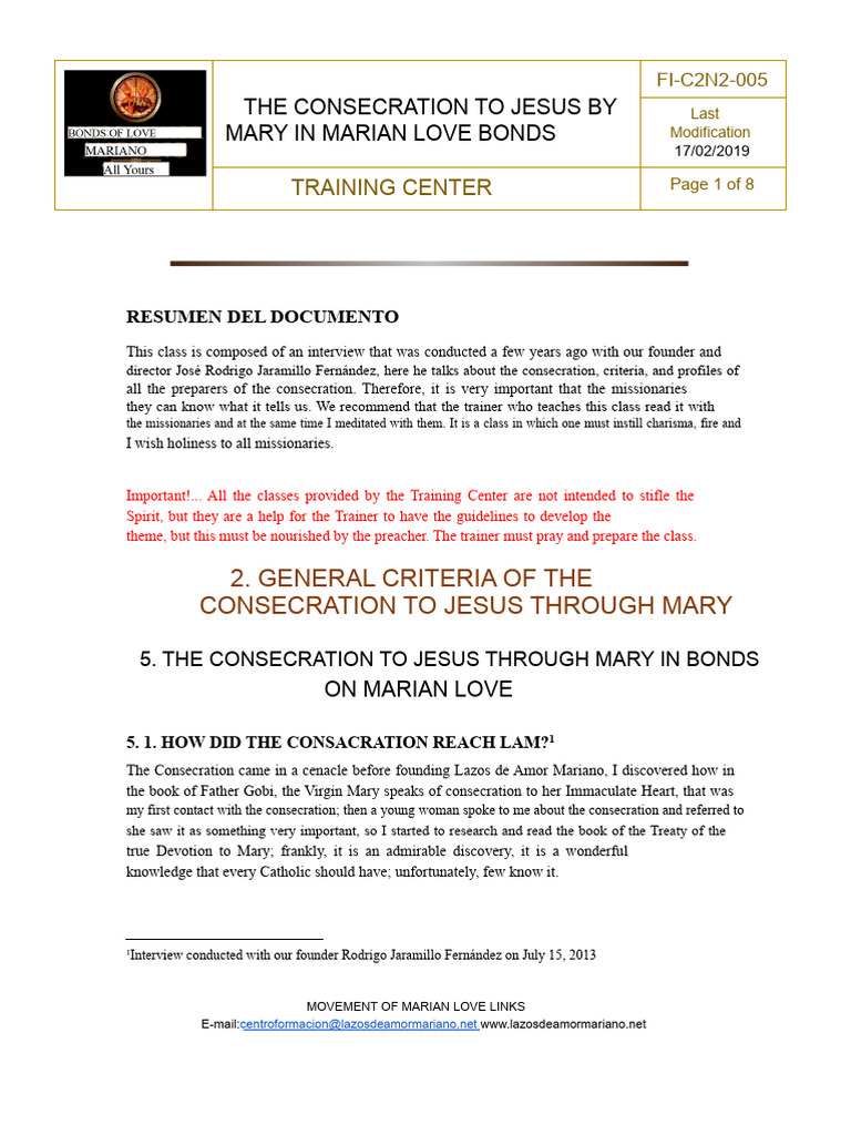 Fi-C2n2-005 - The Consecration To Jesus Through Mary in Marian Bonds of ...