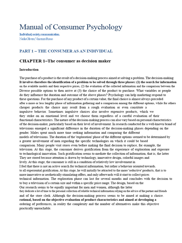 Understanding Consumer Decision-Making | PDF | Senses | Perception