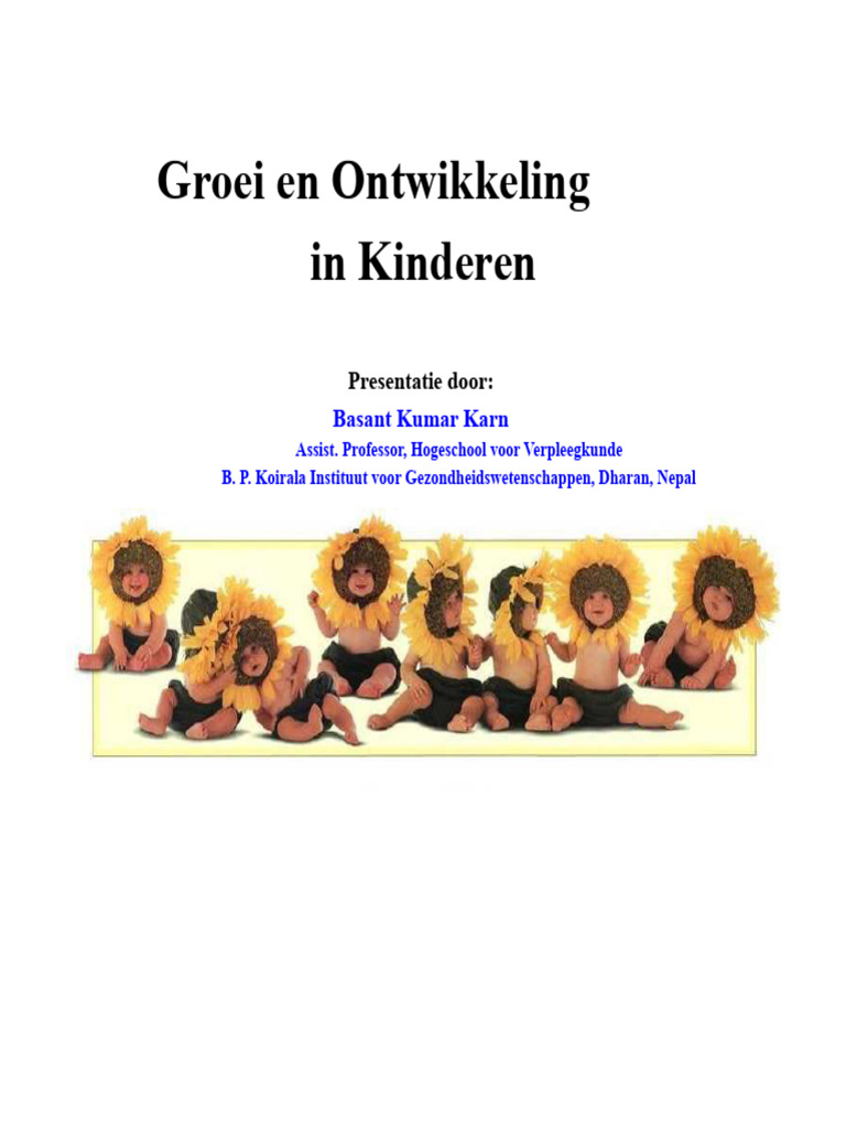 Groei en Ontwikkeling Van Het Kind | PDF