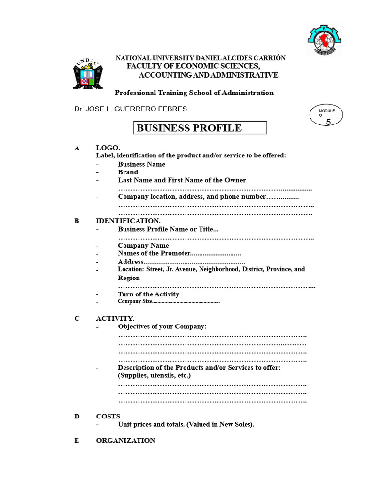 10 Business Profile Format | PDF | Labor Relations | Labor