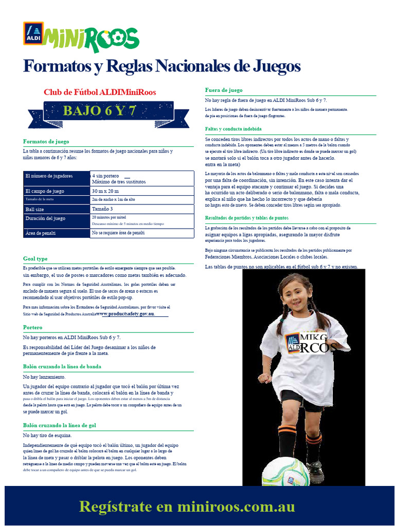 14701_fútbol_aldi-miniroos_materiales_formatos-de-juego-reglas | PDF ...