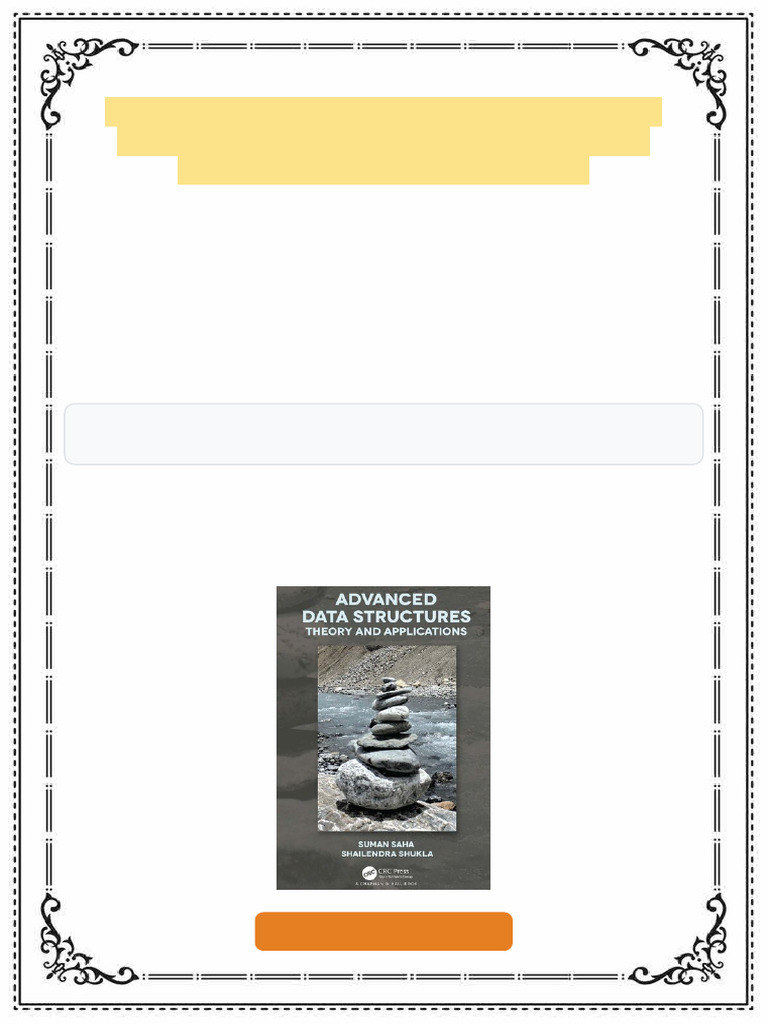 Advanced Data Structures Theory and Applications 1st Edition Suman Saha ...