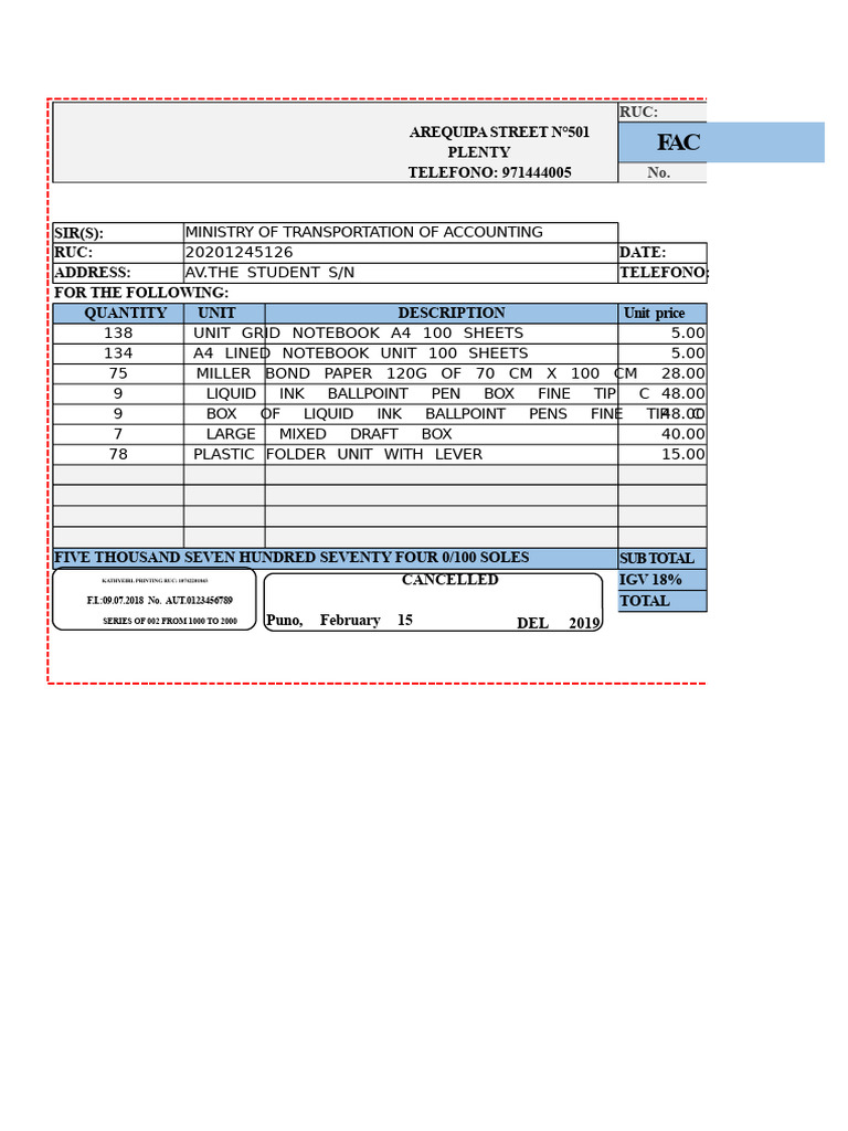 Purchase order invoices | PDF