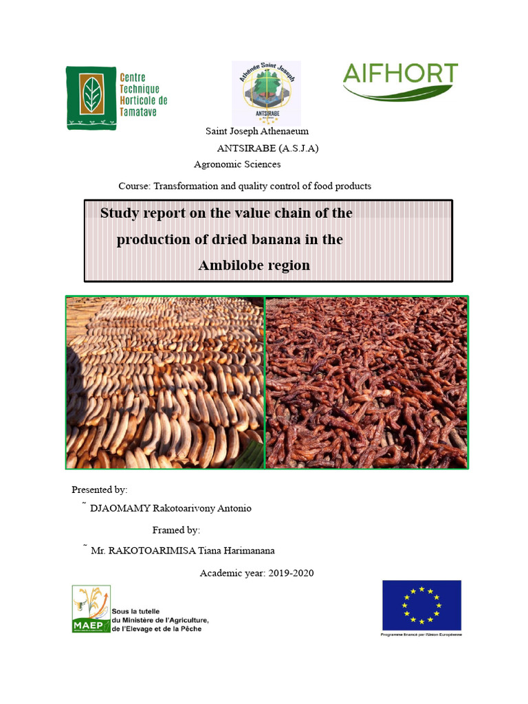 Study of the value chain of dried banana production in the Ambilobe ...