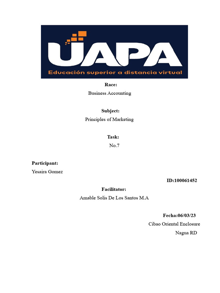 Task 7 Principles of Marketing | PDF | Data | Marketing