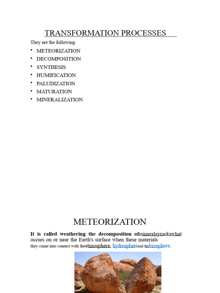 Key Soil Transformation Processes | PDF | Soil | Decomposition