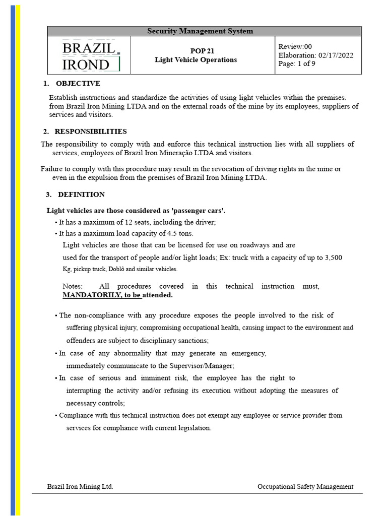 021 Light Vehicle Operation | PDF | Occupational Safety And Health ...