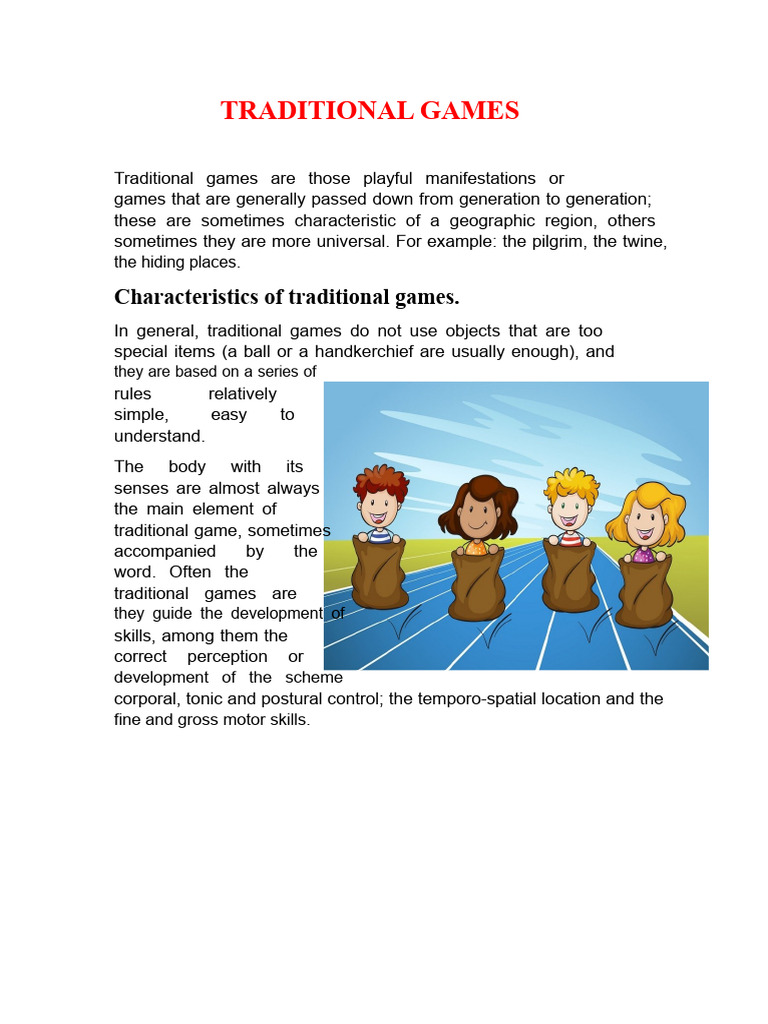 Traditional games (1) | PDF