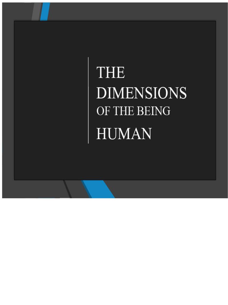 You Know That The Human Being Has 8 Dimensions | PDF | Well Being ...