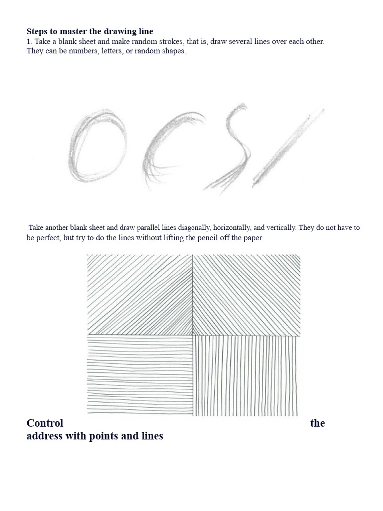 Steps to Master the Drawing Line | PDF | Shape | Drawing