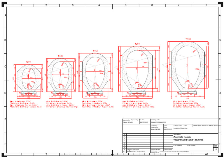 Ovoid Concrete Plans T100-T130-T150-T180-T200 SinanDEMIR-A3 Landscape ...