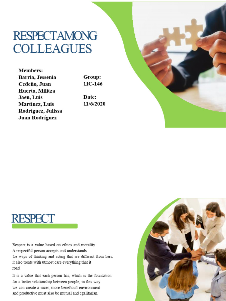 Respect Among Colleagues PDF | PDF | Profession | Social Psychology