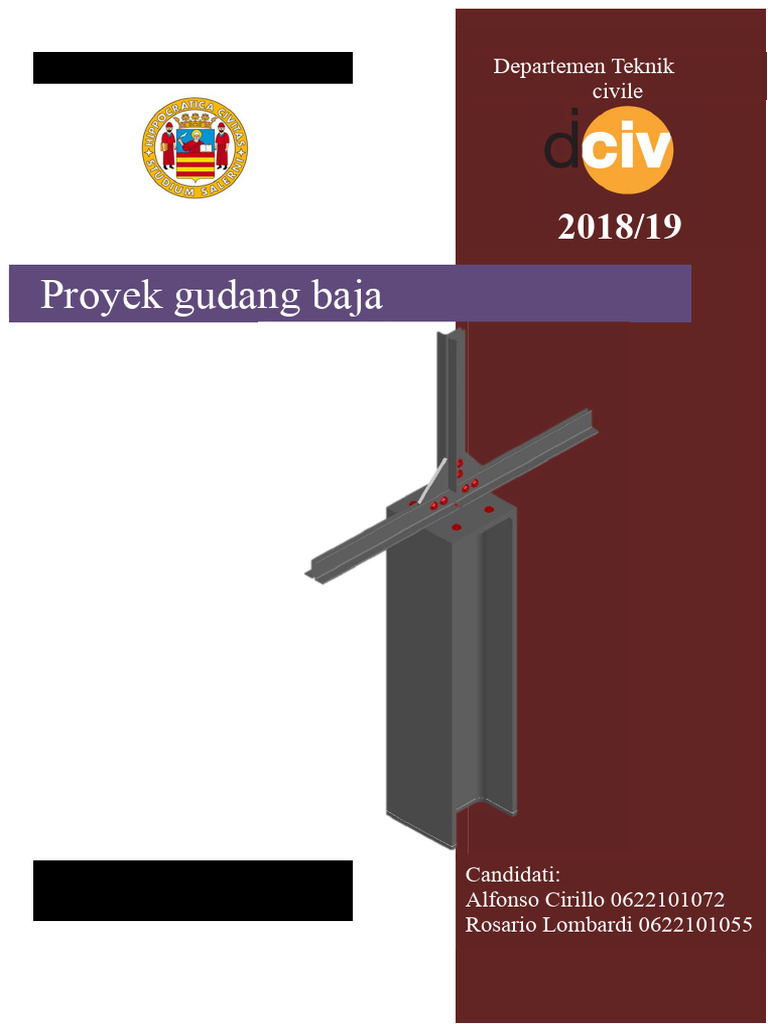Proyek Gudang Baja Universitas Salerno | PDF