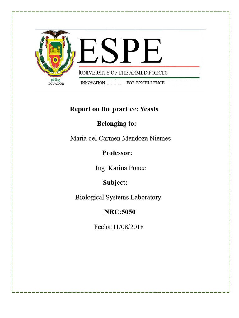 Yeast Report.docx | PDF | Fungus | Yeast