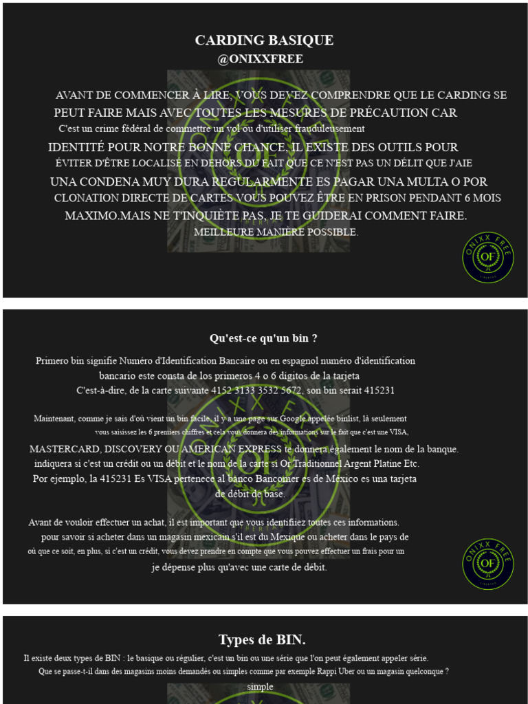 Guide du Carding et des BINs | PDF | Visa Inc.