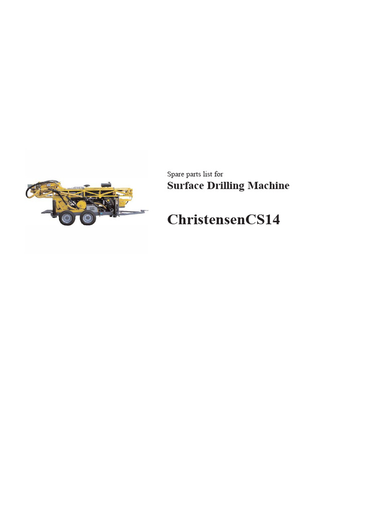 Spare Parts for Christensen CS14 Driller | PDF | Piston | Washer (Hardware)