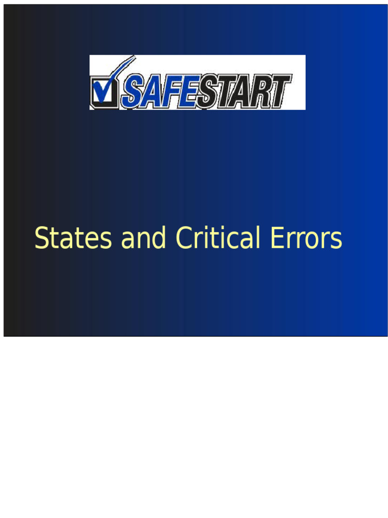 Safe Start Presentation | PDF