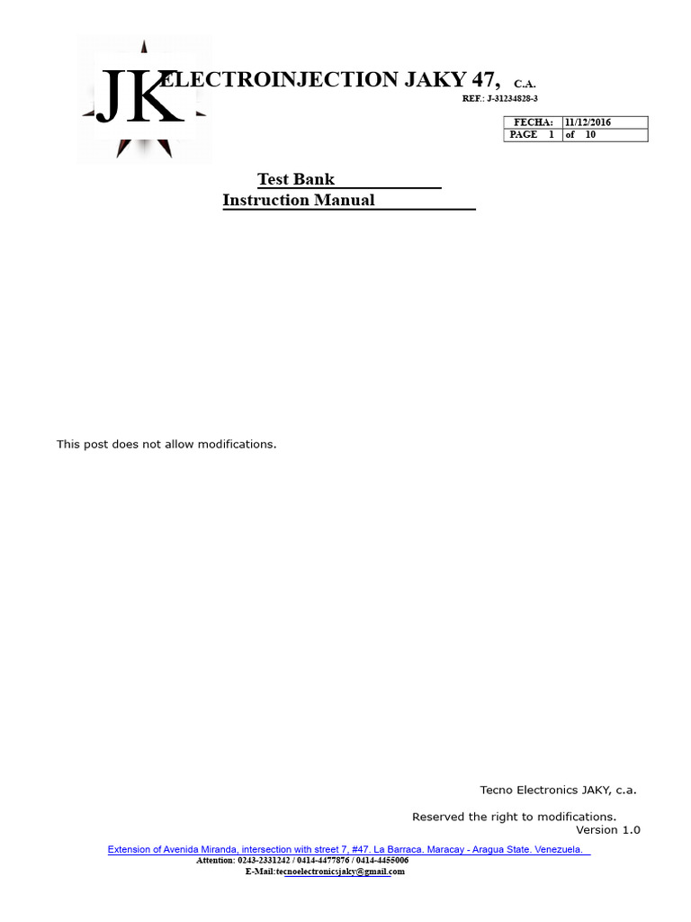 Test Bank Manual model 2017 | PDF | Ignition System | Manufactured Goods