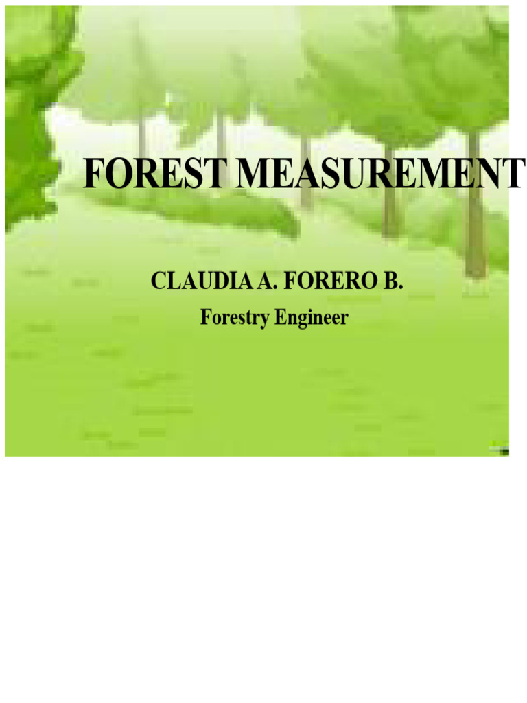 FORESTRY MEASUREMENT | PDF | Trees | Volume