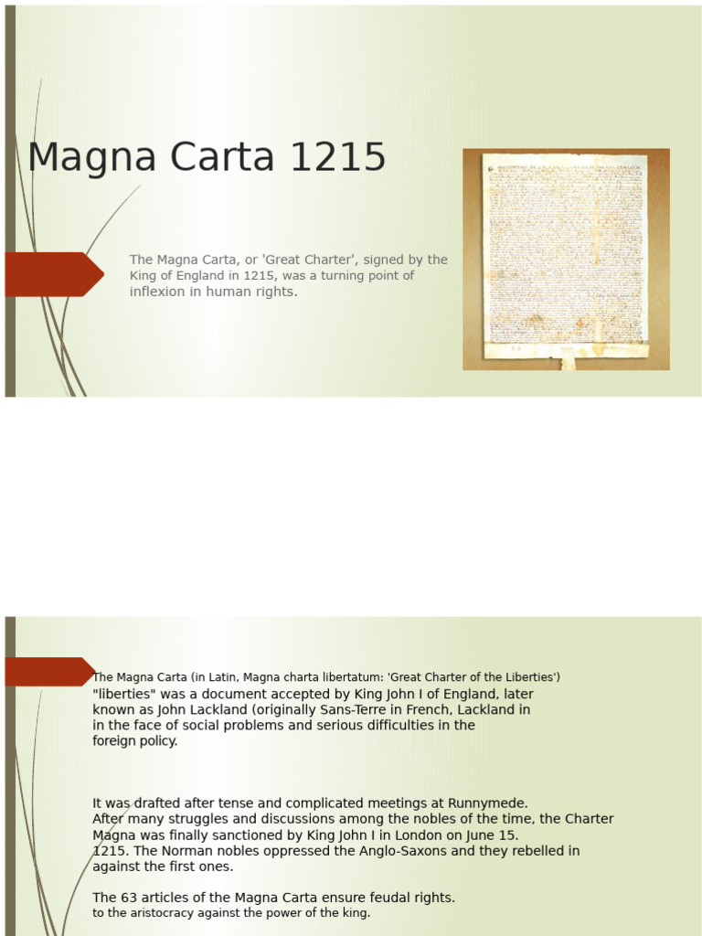 Magna Carta 1215 | PDF | Magna Carta | Governance