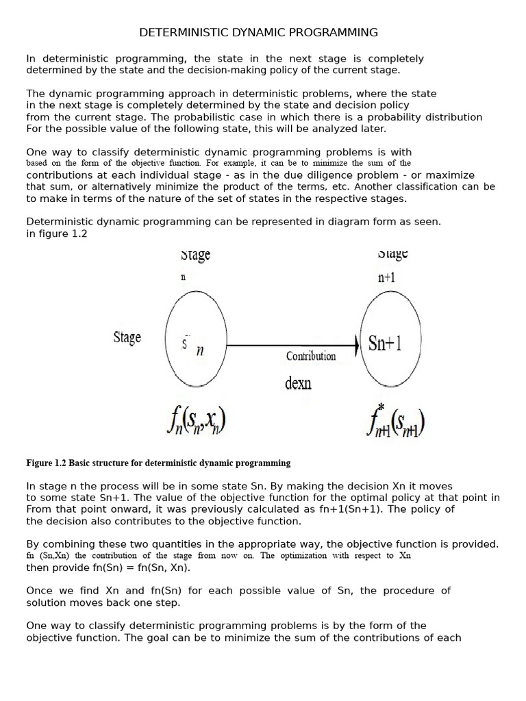Deterministic Dynamic Programming | PDF