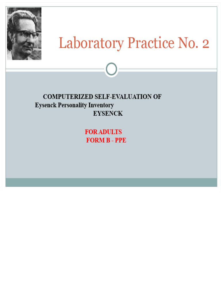 FORM B EPI | PDF | Extraversion And Introversion | Temperament