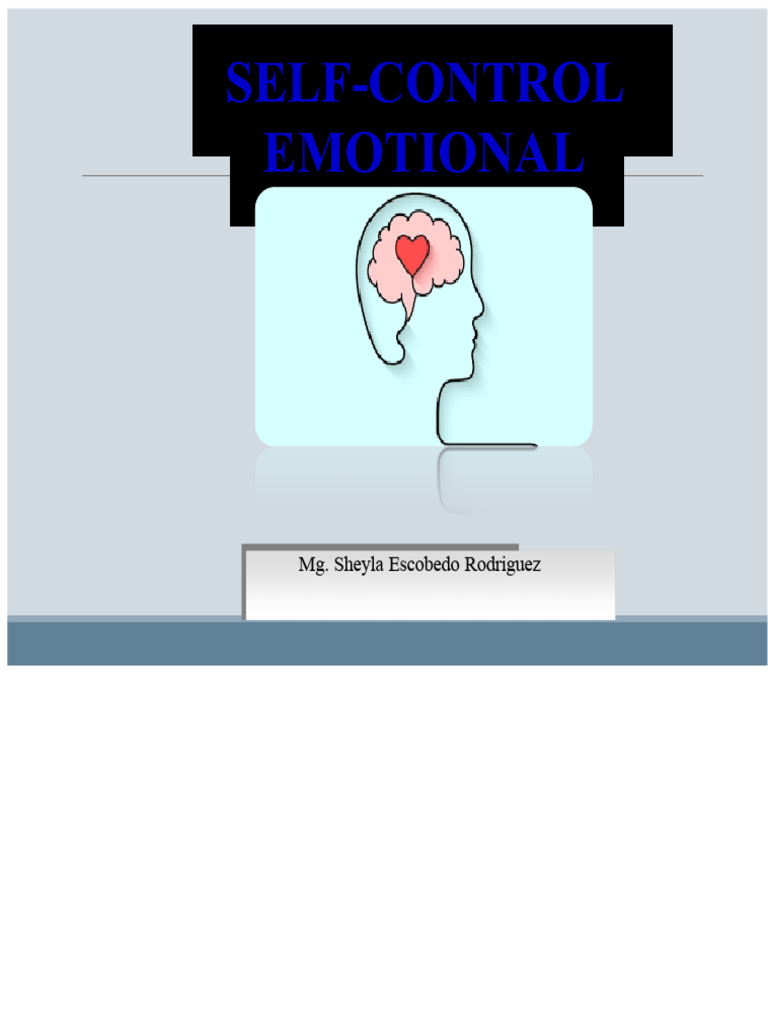Emotional Self-Control PPT Ser | PDF | Anger | Emotions