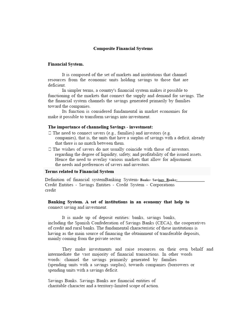 Composite Financial Systems | PDF | Banks | Wealth