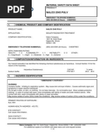 Nalco 2811 MSDS Overview | PDF | Dangerous Goods | Toxicity