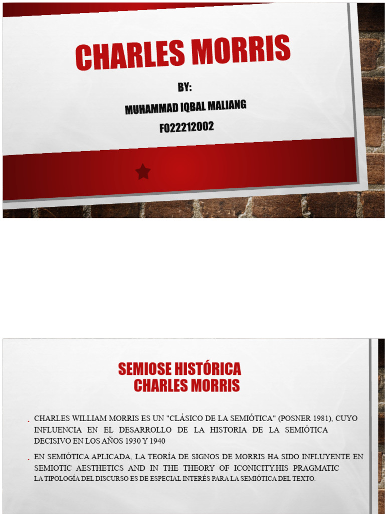 Influencia de Charles Morris en Semiótica | PDF | Semiótica | Charles ...