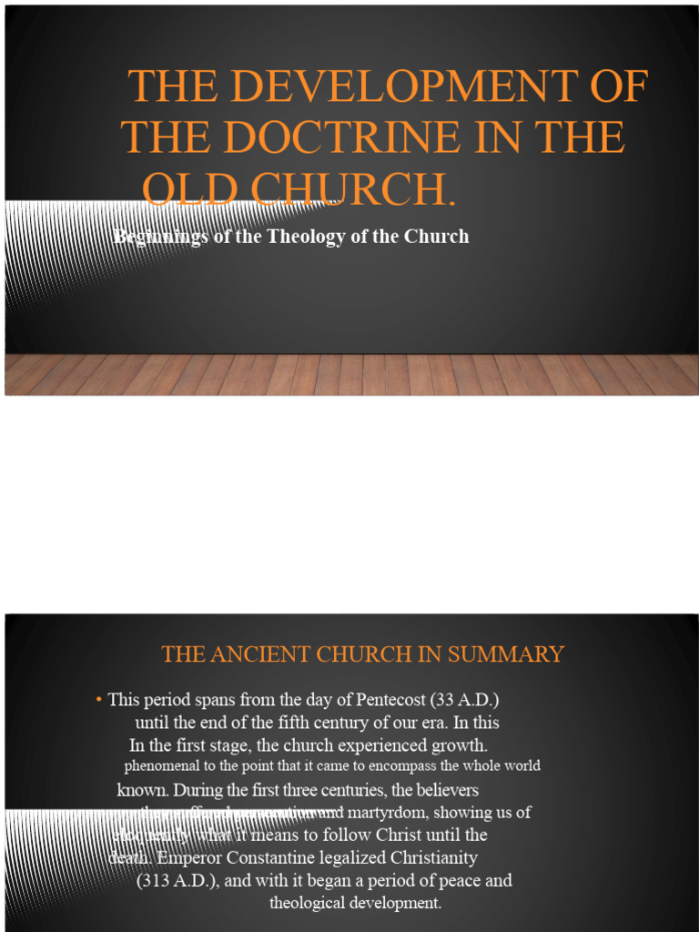 Early Church Doctrine Development | PDF | Theology | Religious Belief ...