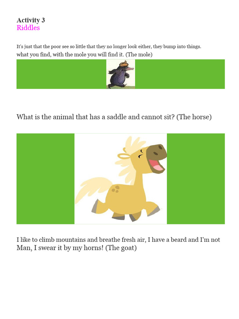 Riddles The Mole | PDF