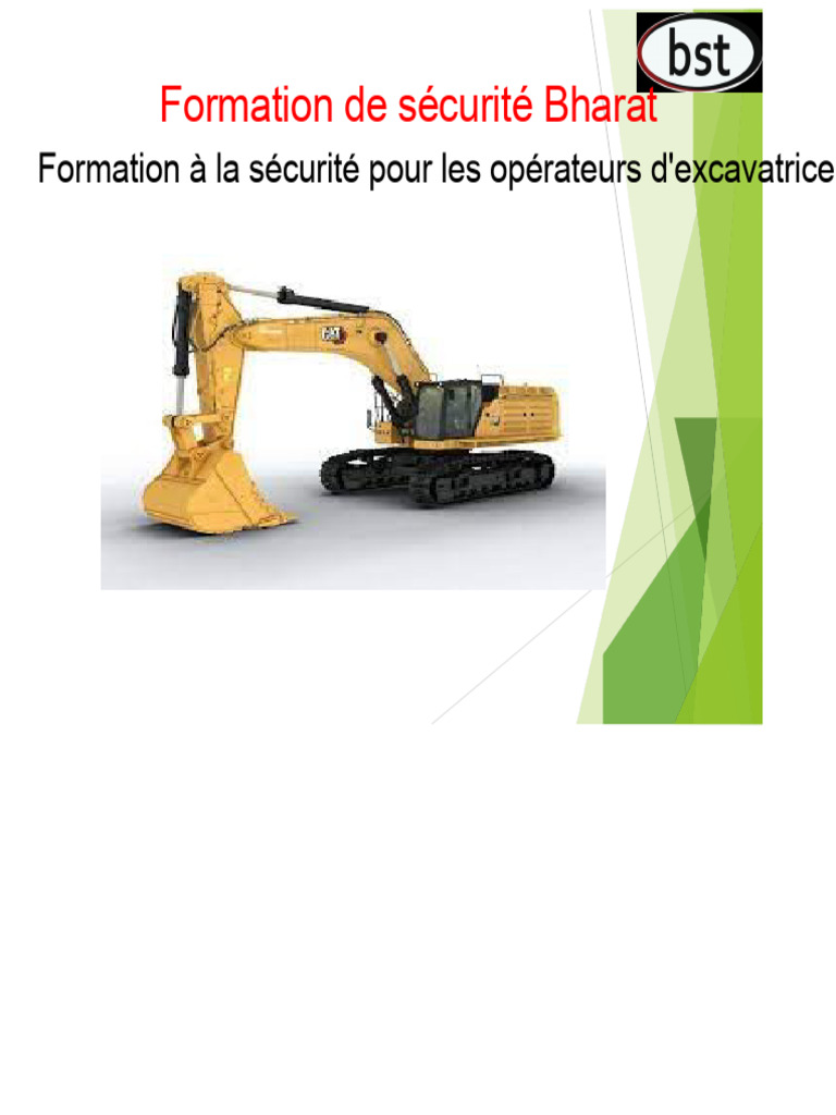Formation à la sécurité pour les opérateurs d'excavatrice. | PDF ...