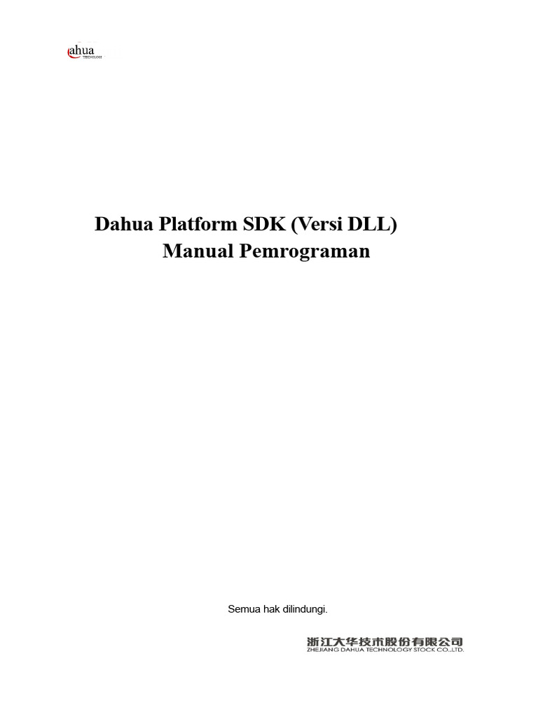 Panduan Pemrograman SDK Dahua DLL | PDF