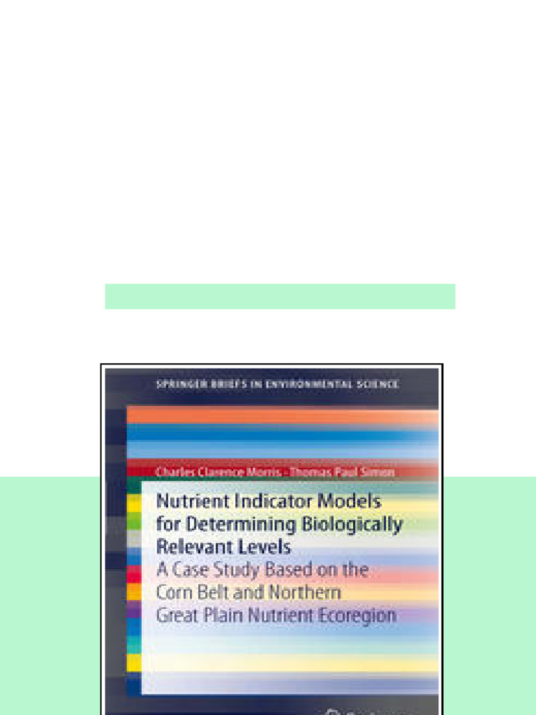 Nutrient Indicator Models For Determining Biologically Relevant Levels ...