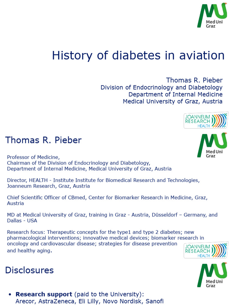 DM - D-7.4 - 2.History of Diabetes in Aviation | PDF | Diabetes | Insulin