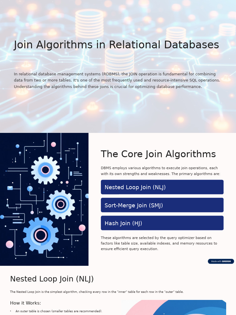 Join Algorithms in Relational Databases | PDF | Relational Database ...