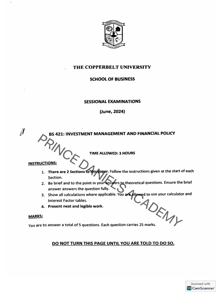 BS 421 Exam 2024 | PDF