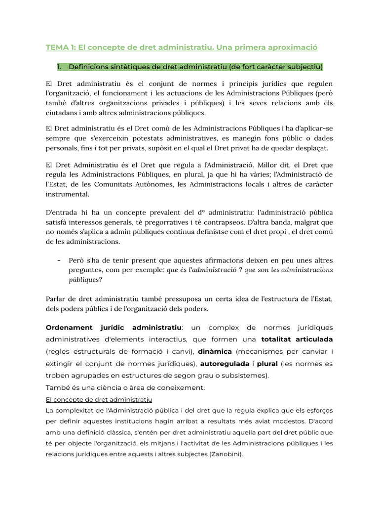 Dret Administratiu. Dret General | PDF