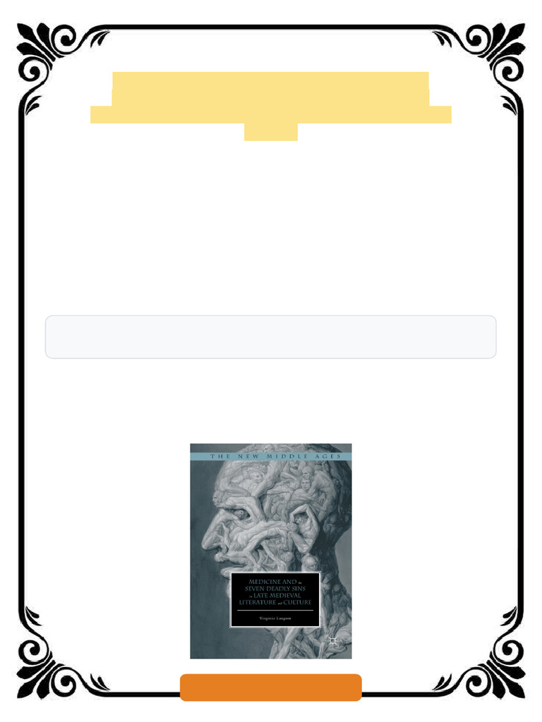 Medicine and the Seven Deadly Sins in Late Medieval Literature and ...
