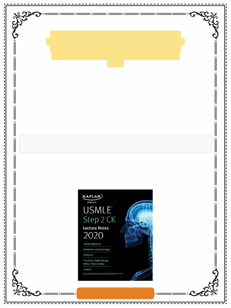 USMLE Step 2 Clinical Knowledge Lecture Notes 2020 5 Book Set Internal ...