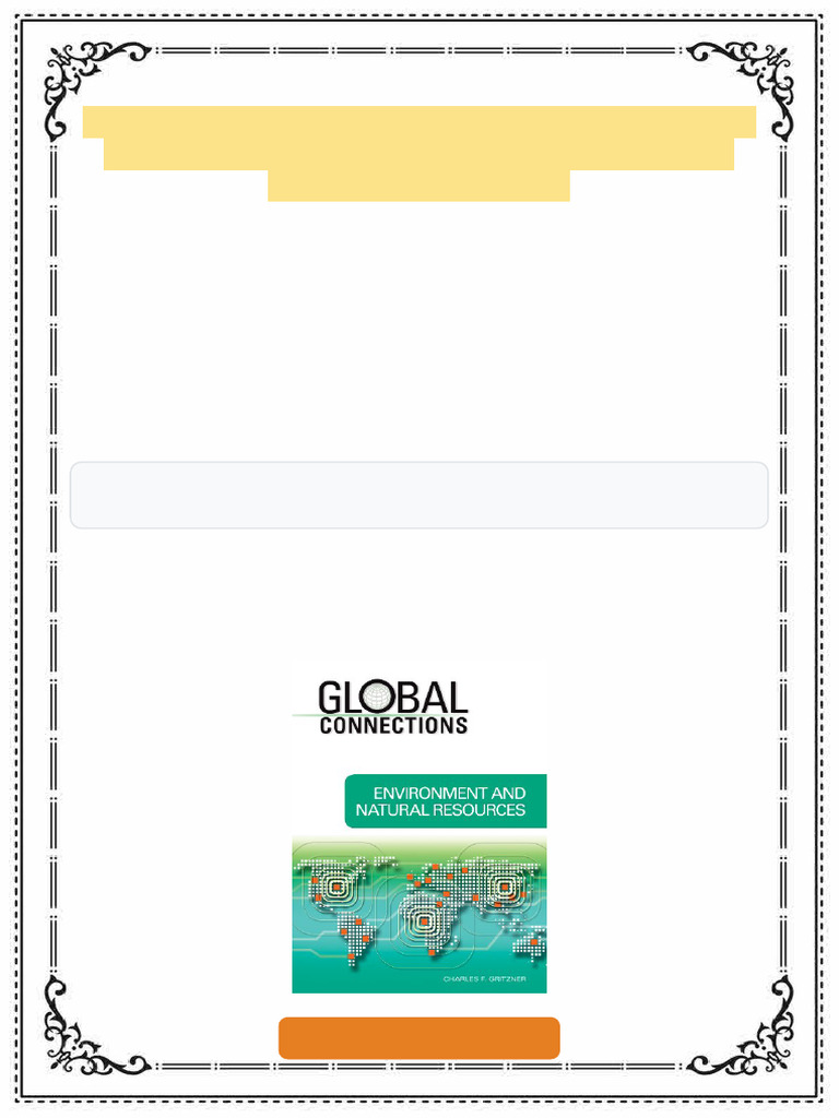 Environment and Natural Resources Global Connections 1st Edition ...