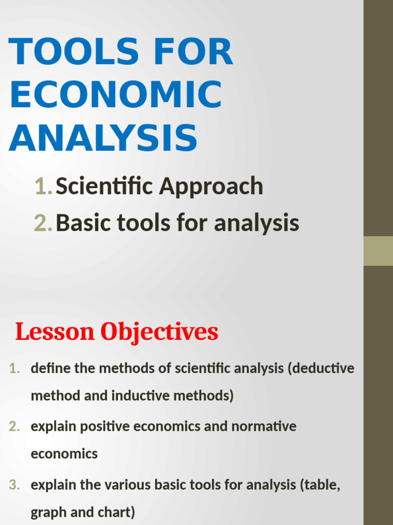 Economic Analysis Tools Explained | PDF | Chart | Pie Chart
