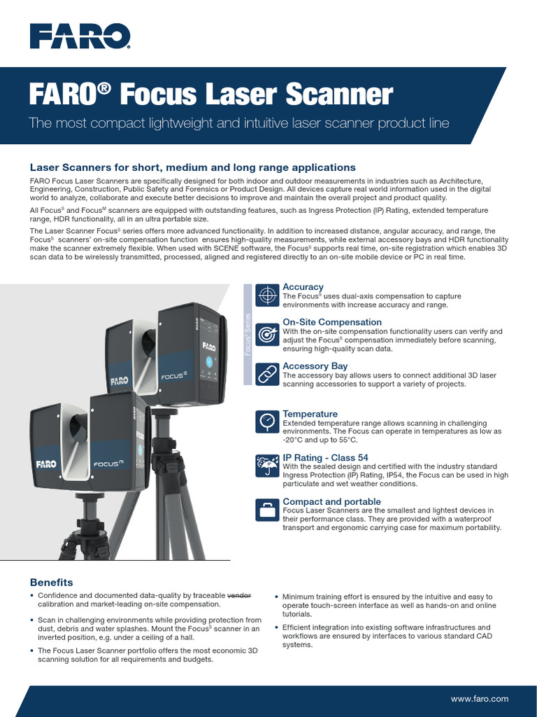 FARO Focus Laser Scanners Overview | PDF | Image Scanner | Calibration