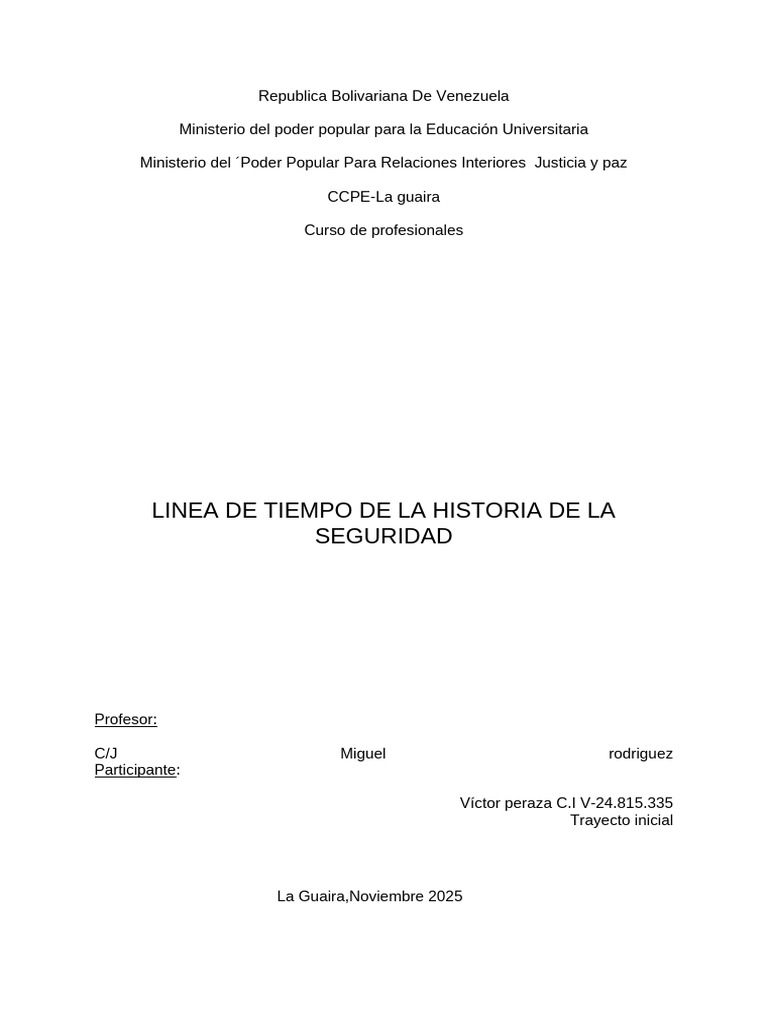 Historia de la Seguridad en Venezuela | PDF | Policía | Valores